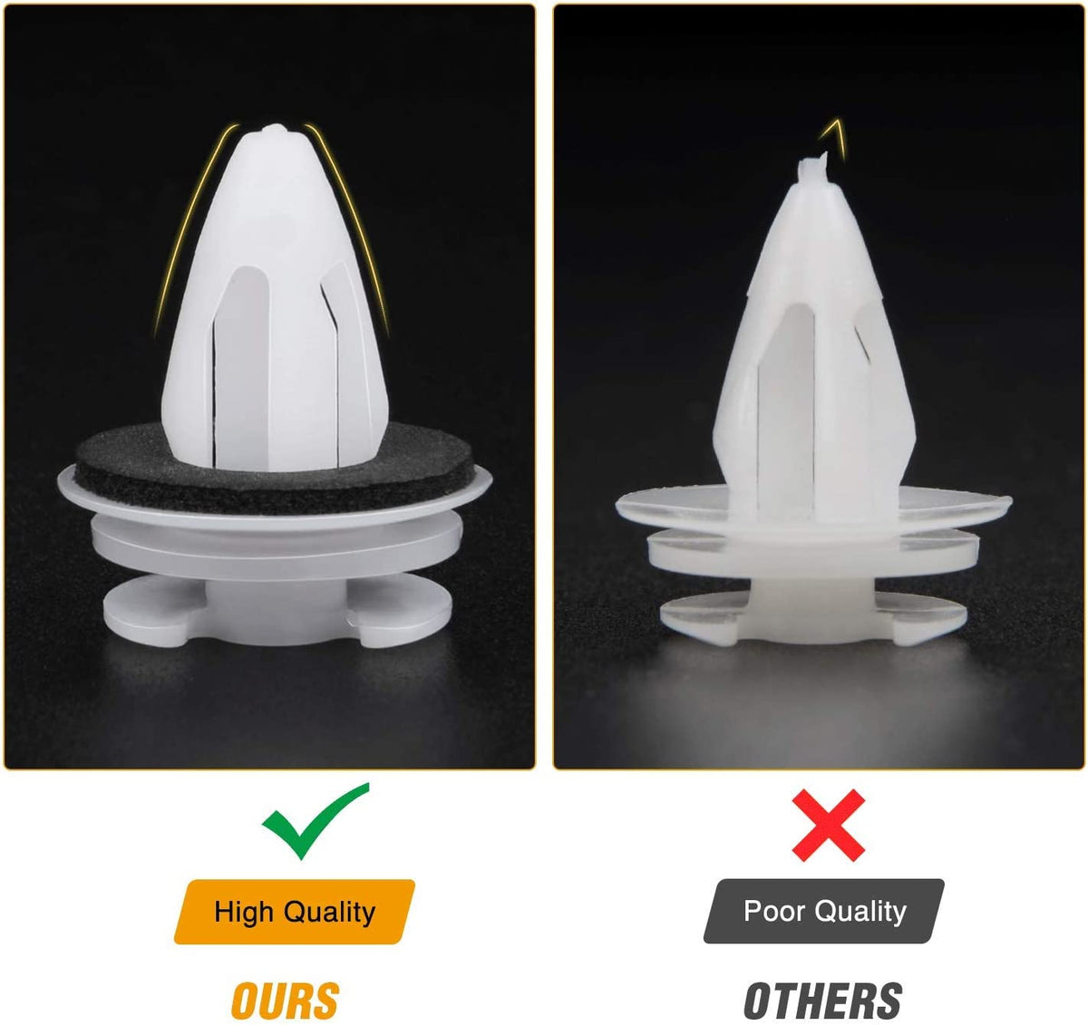 50qty Car Door Trim Panel Retainer Clips Bumper Fastener Rivet Clips f ...