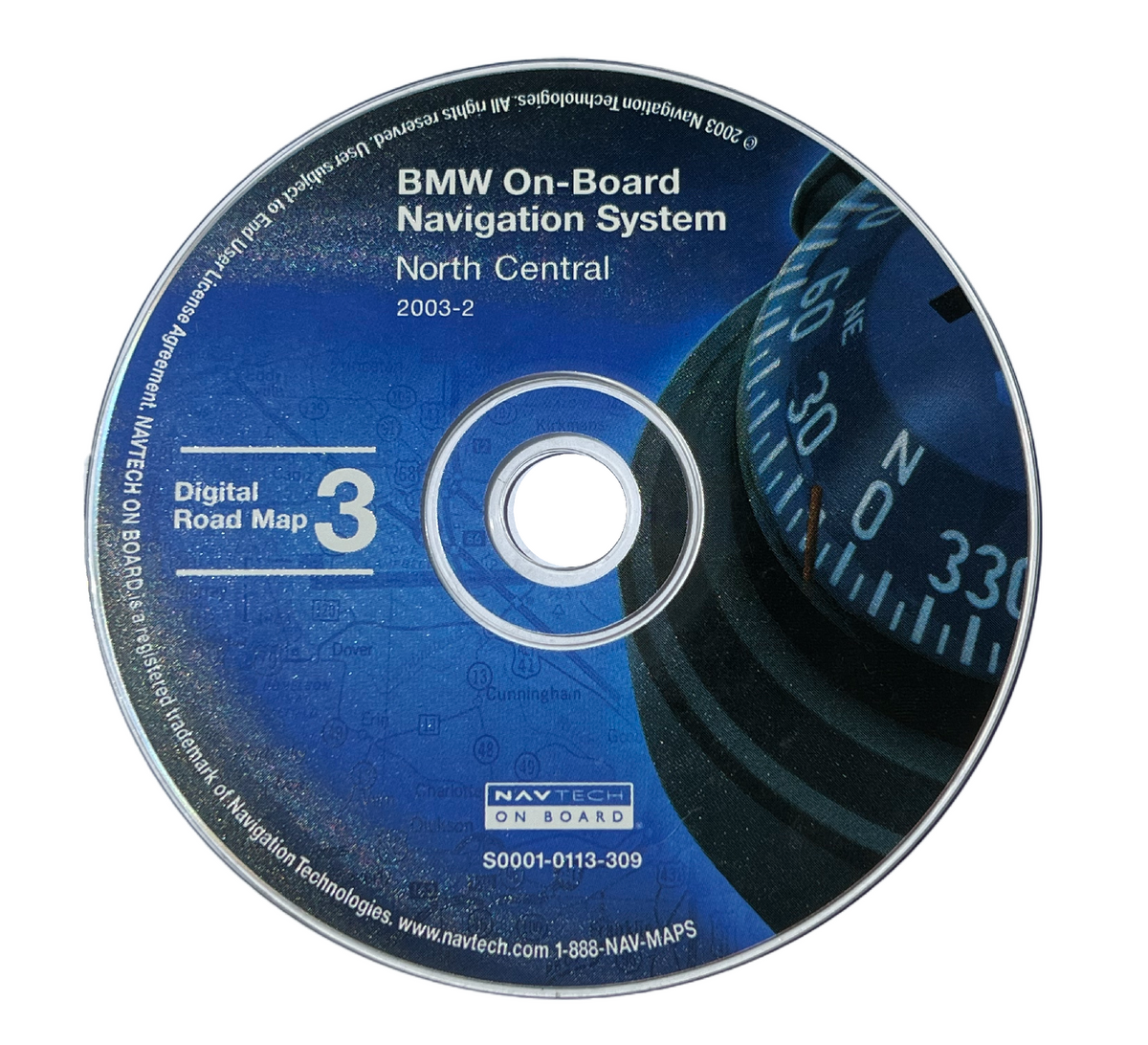 BMW Navigation CD Digital Road Map 7 North Central S0001-0113-309 MK3 ...
