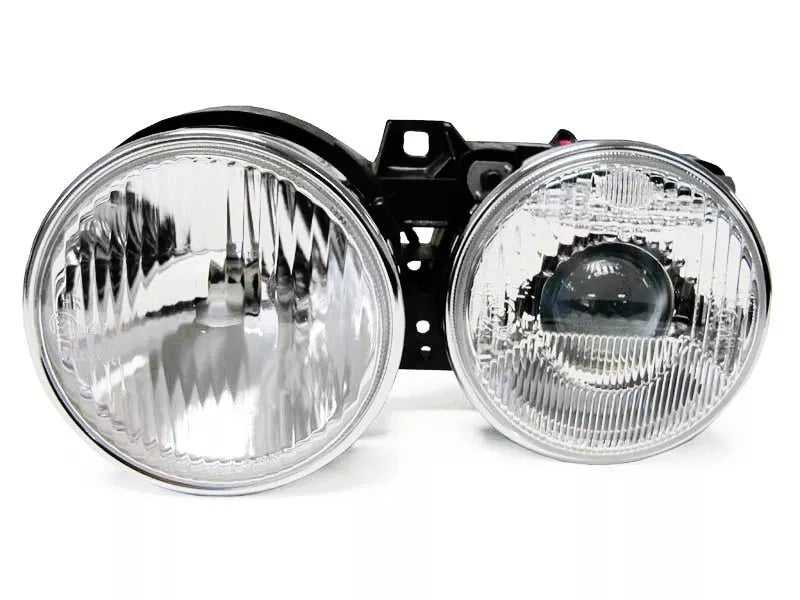 Euro Smiley Glass Ellipsoid Projector 5 3/4 Headlight+Bracket+Wiring f ...