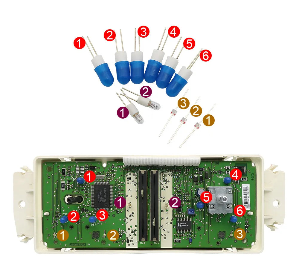 Climate Control Blue Bulb Kit for Chevy GMC Silverado Sierra Tahoe Sub ...