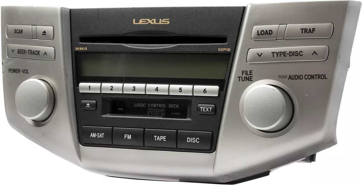 2007-09 Lexus RX350 AM FM SAT Radio 6-Disc CD MP3 Cassette 861200E070 ...