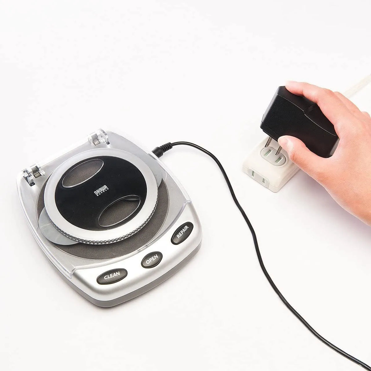 SANWA DIRECT 200-CD027 CD DVD Disc Automatic Repair Polishing Machine ...