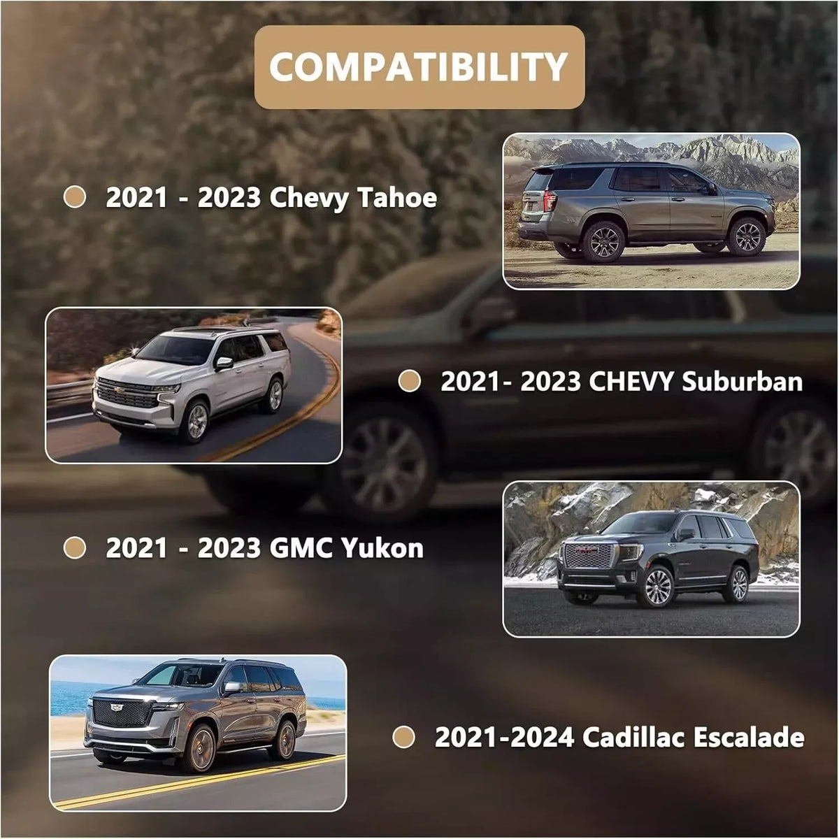 OEM Back Seat Headrest LCD Display for 2021-23 Chevy Suburban GMC Yuko ...