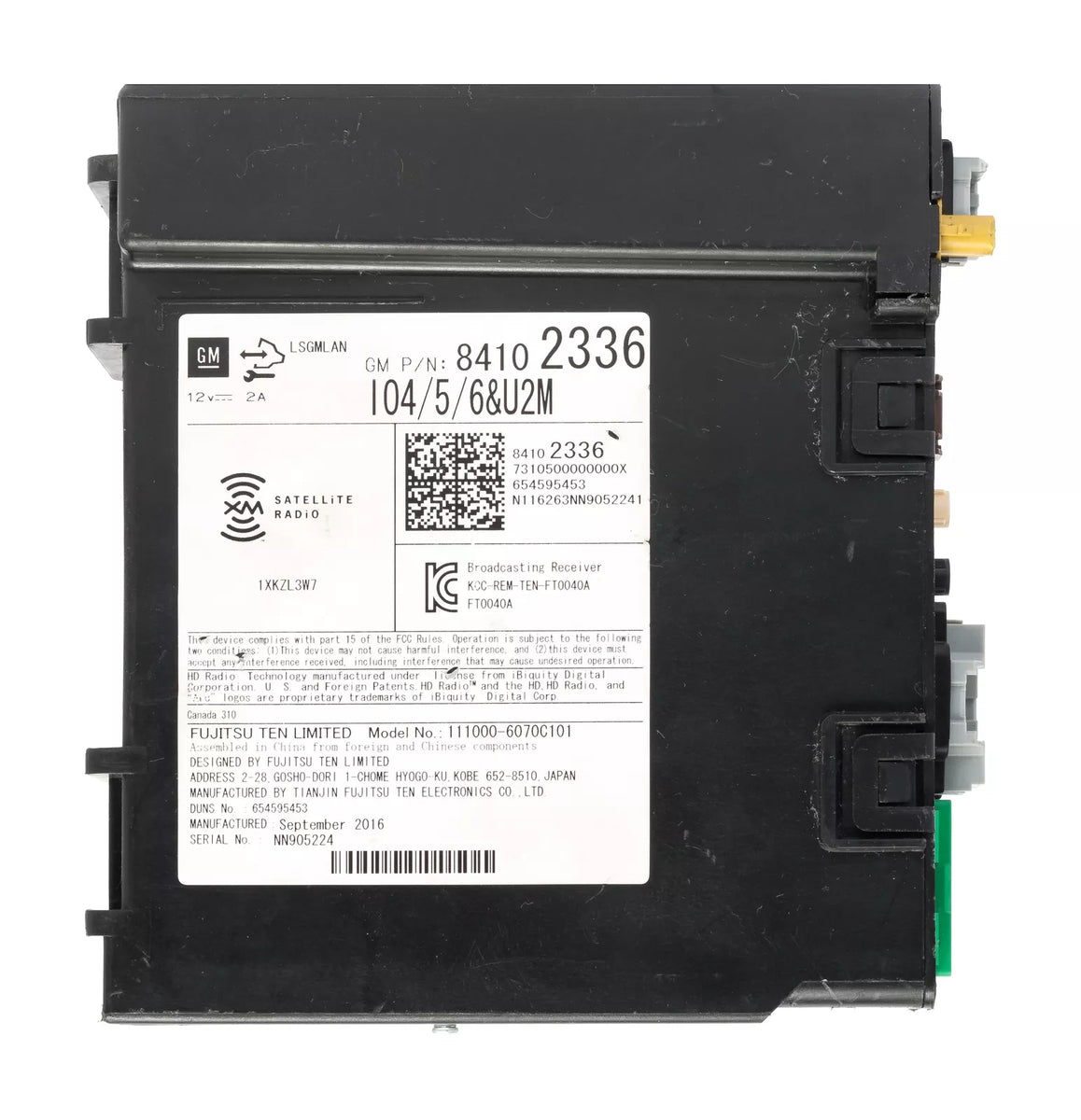 2017-2019 Chevrolet Suburban 1500 3500 SiriusXM Satellite Radio Module ...