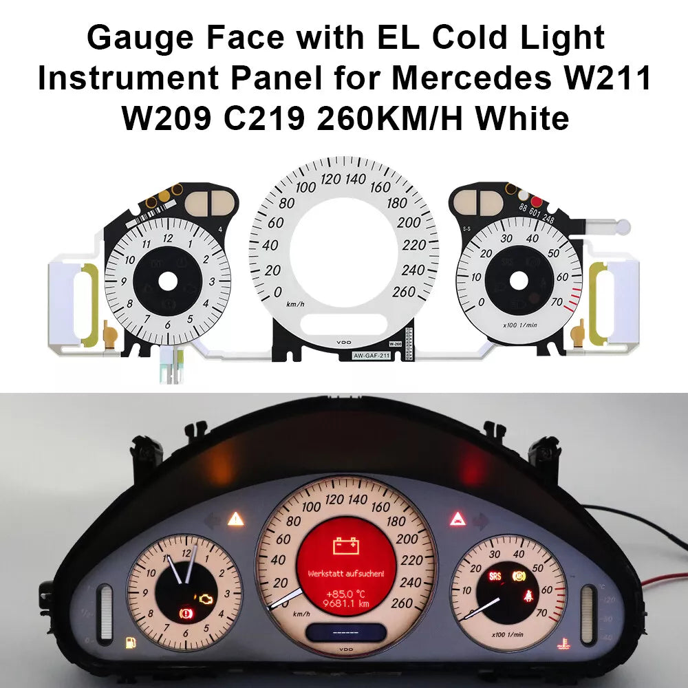 Gauge Face with EL Cold Light Instrument Panel for Mercedes W211 260KM ...
