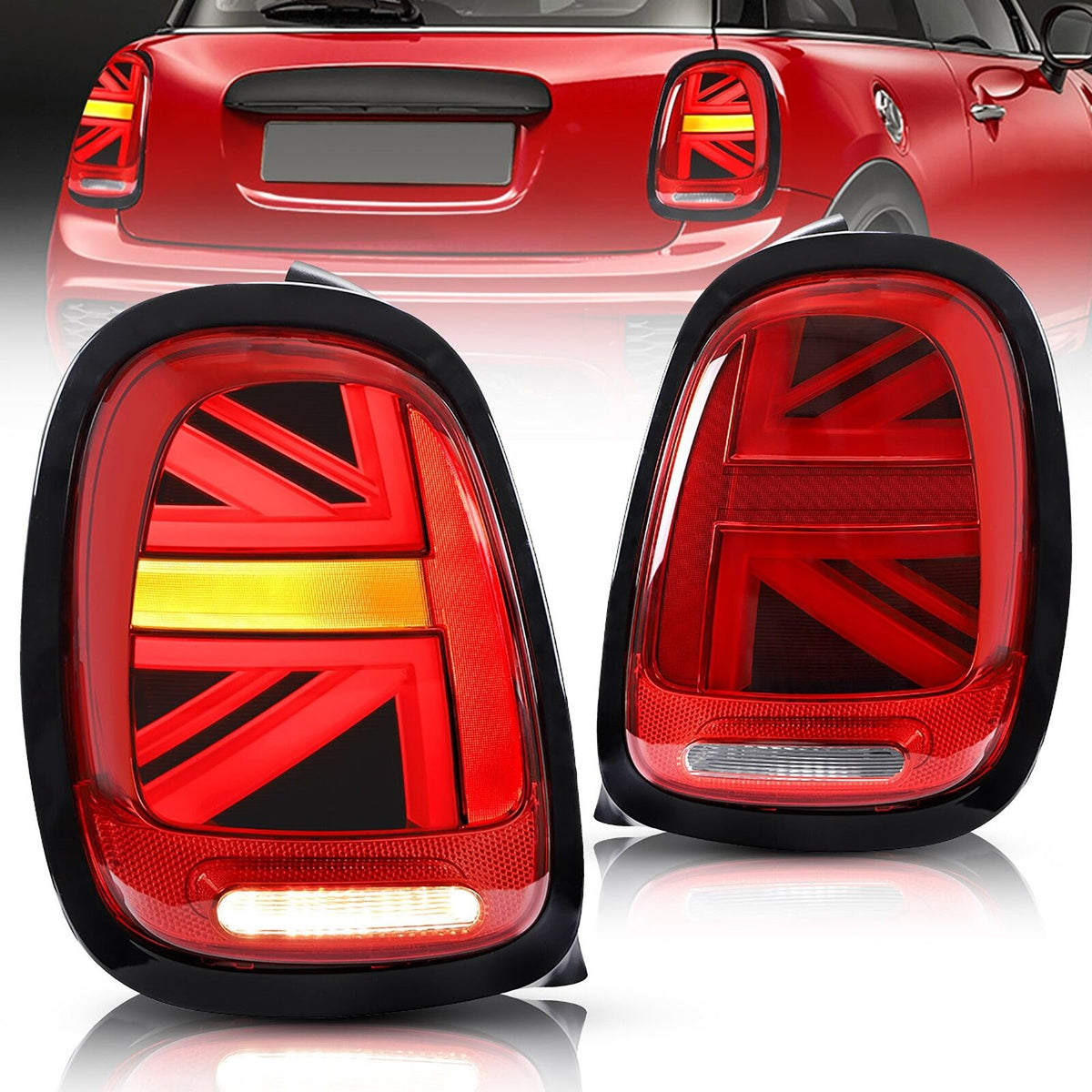 Full LED Tail lights For 2014-2023 BMW Mini Cooper F55 F56 F57 Red Len ...