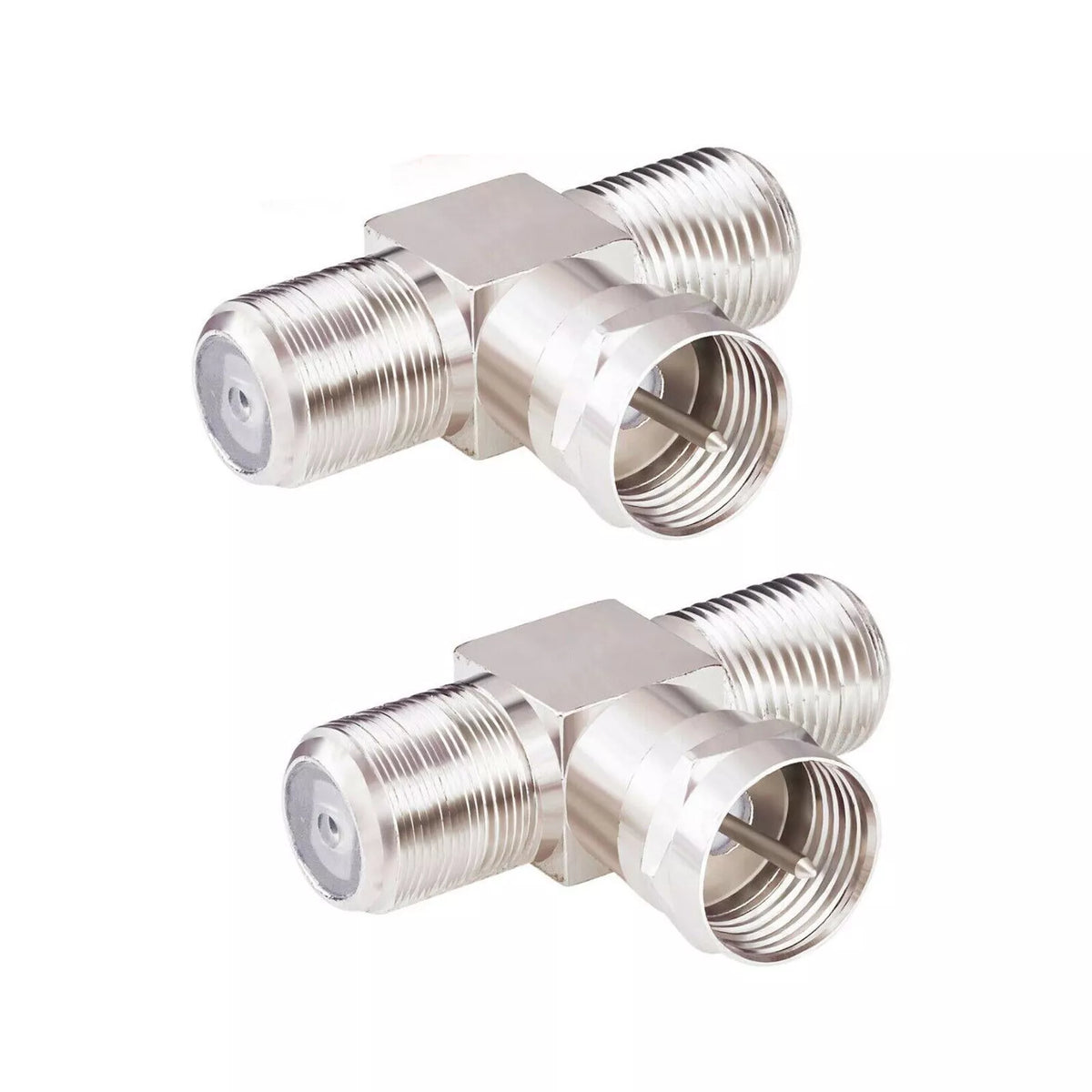 F-Type Coax Cable Splitter Combiner Adapter 3 Way Connector RG6 for TV ...