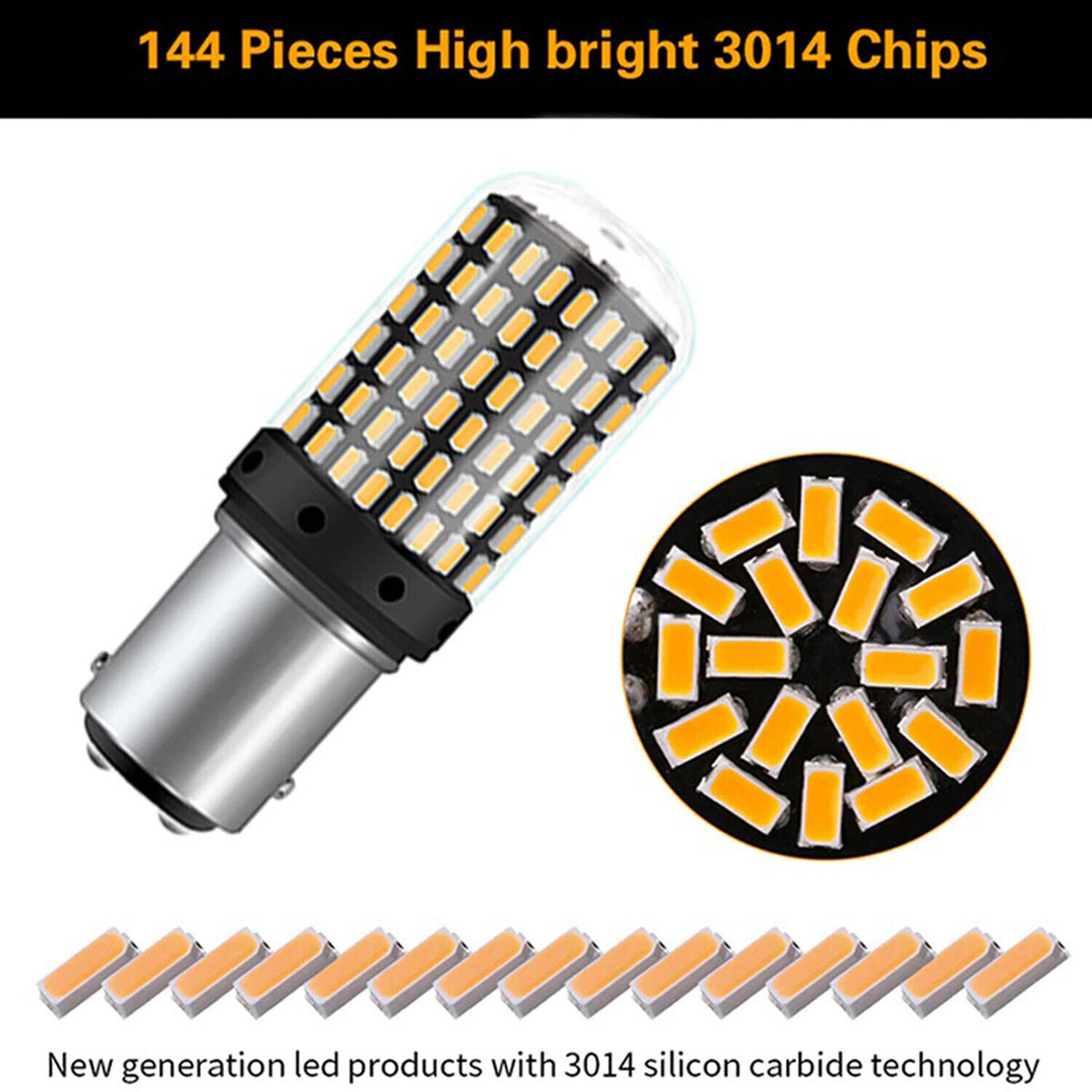 NEW 2x 1157 2057 White CANBUS LED Bulb Super Bright SMD Turn Signal Ta ...