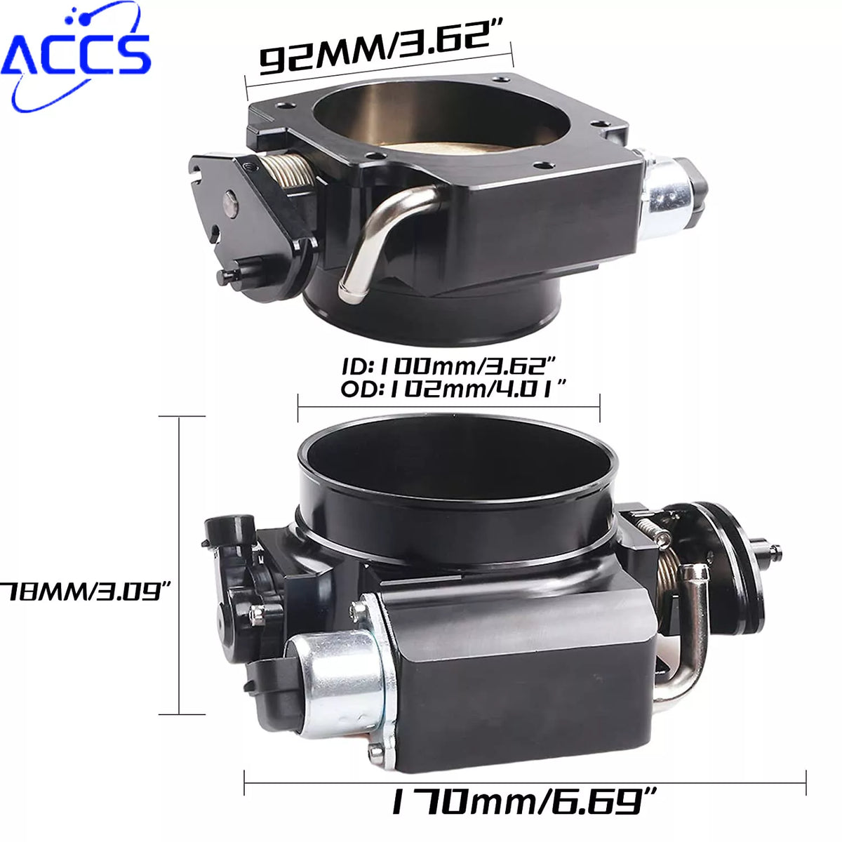 92MM LS Throttle Body with Position Sensors TPS IAC For LSX LS1 LS2 LS ...