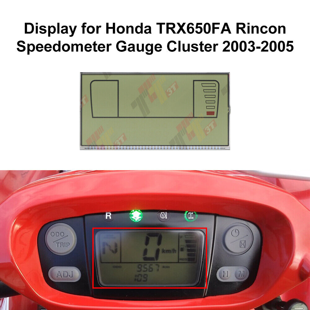 LCD Odometer Info Display for Honda TRX650FA Rincon Speedometer Gauge ...