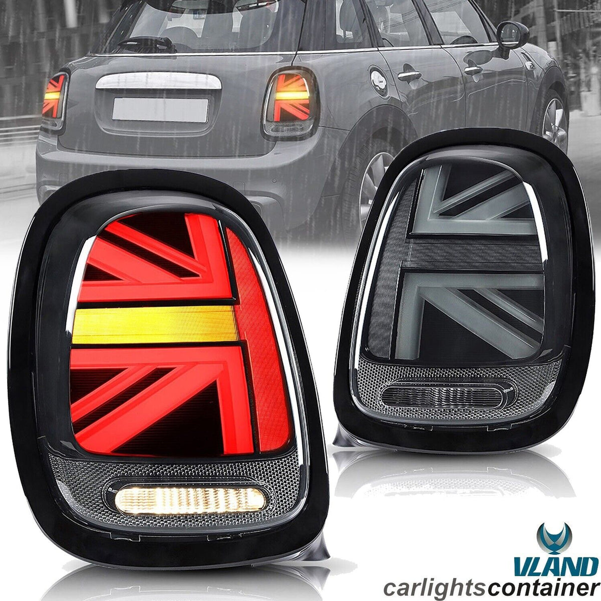 Black Clear LED Tail Lights With Sequential 2014-2019 Mini Cooper F55 ...