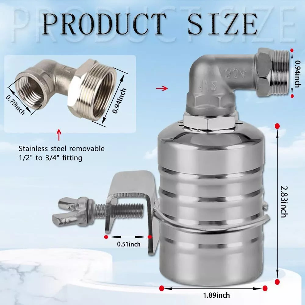 Stainless Steel Fully Automatic Water Level Control Float Valve for Ta ...