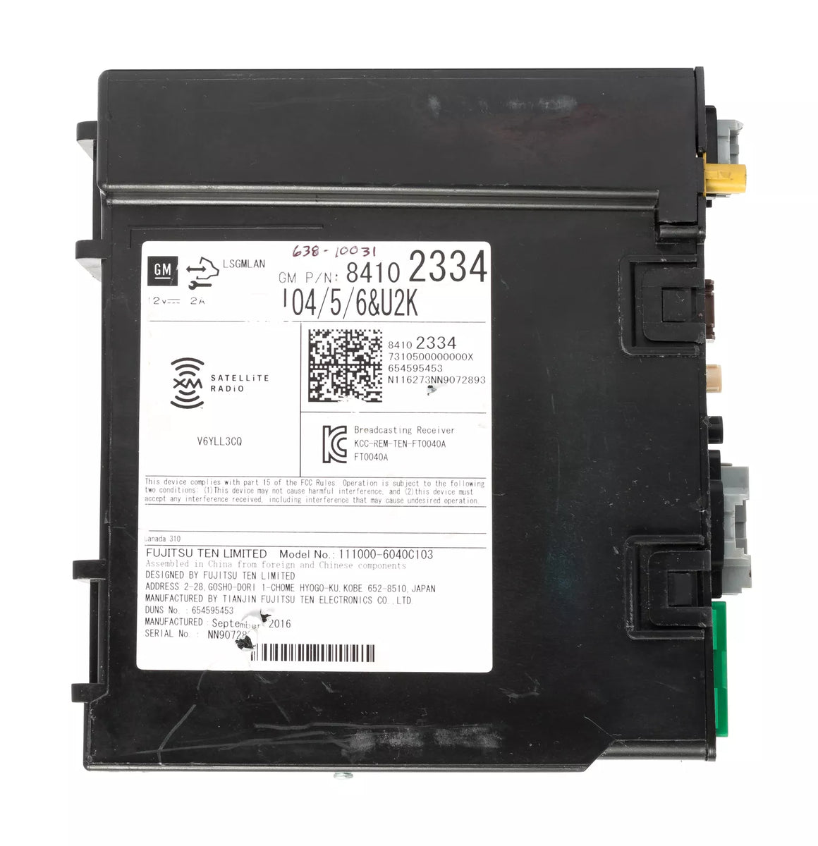 2017-18 Chevrolet Impala Camaro SiriusXM Radio Receiver Module 8410233 ...