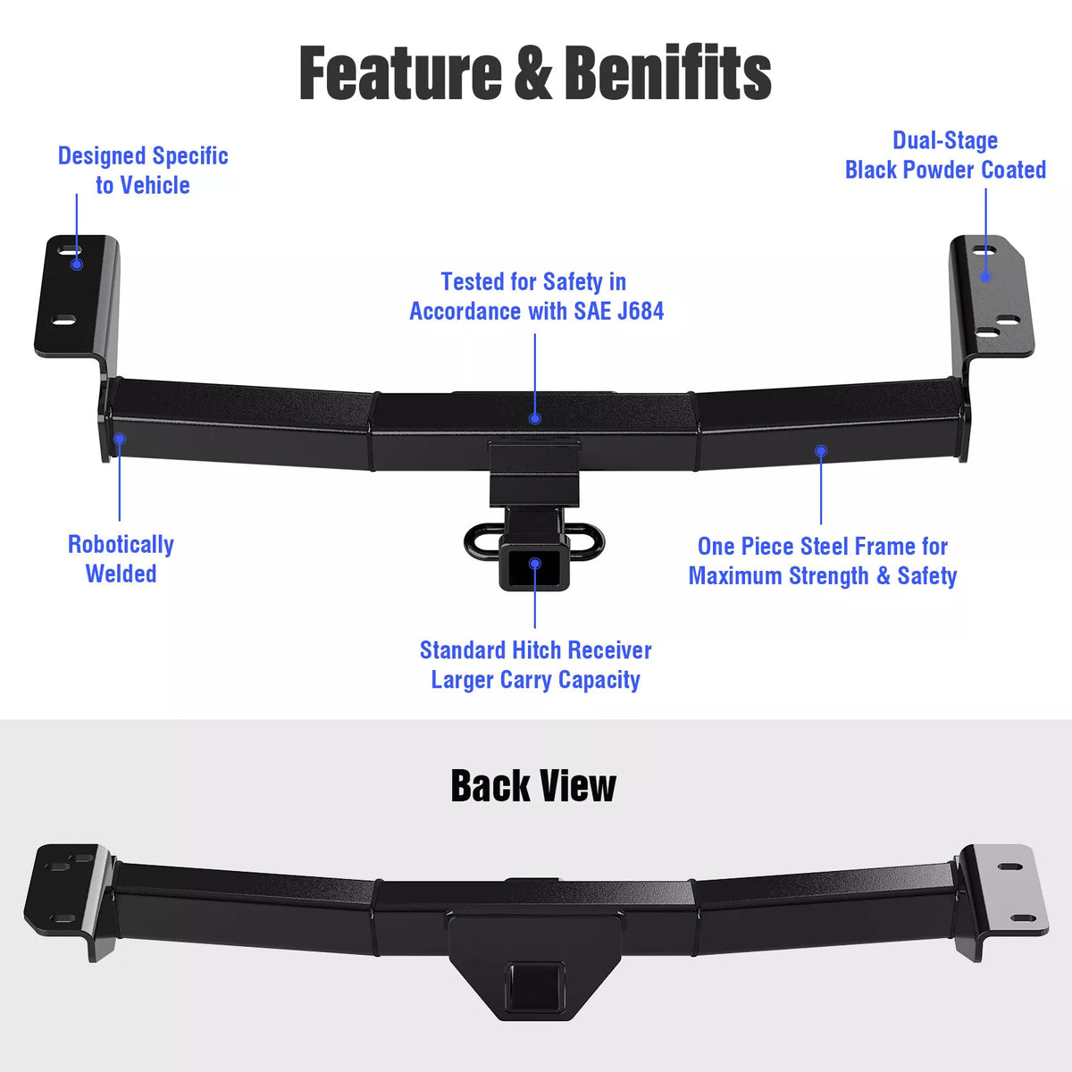 Towing Hitch Receiver Class 3 for Kia Sportage Hyundai Tucson 2011-201 ...