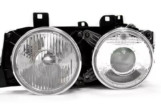 DEPO Euro Ellipsoid Projector Glass Headlights + Brackets for 1989-199 ...