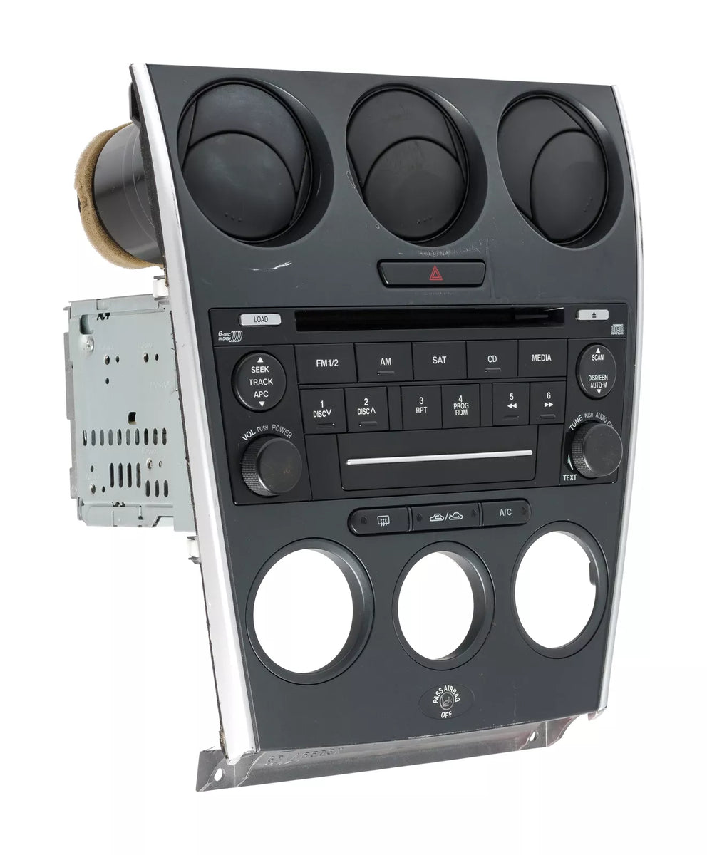 2006-2008 Mazda 6 AM FM Sat Radio 6 Disc CD Player Bezel GR6G66DSX ...