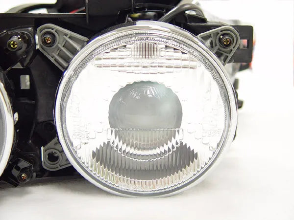 DEPO Euro Ellipsoid Projector Glass Headlights + Brackets for 1989-199 ...