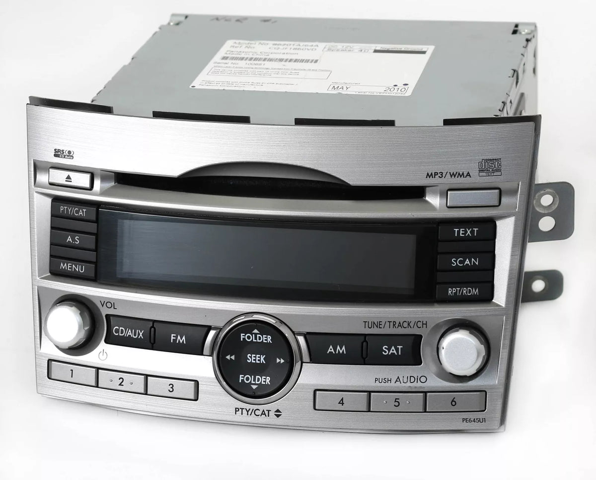 2010-12 Subaru Legacy OEM AM FM Radio mp3 CD Player 86201AJ64A Face Co ...