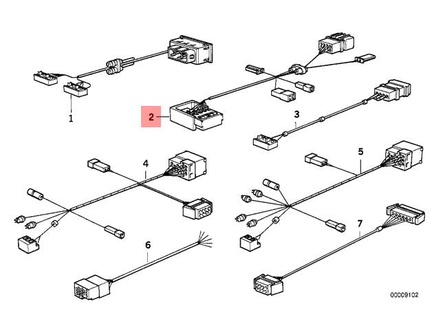 BMW Radio Harness Adapter for Pre-1992 E30 E28 E32 E34 to Newer Style ...