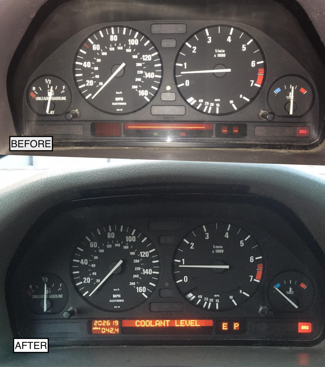 Speedometer LCD Display Screen for BMW E34 5-Series Bonded Pixel Repai ...