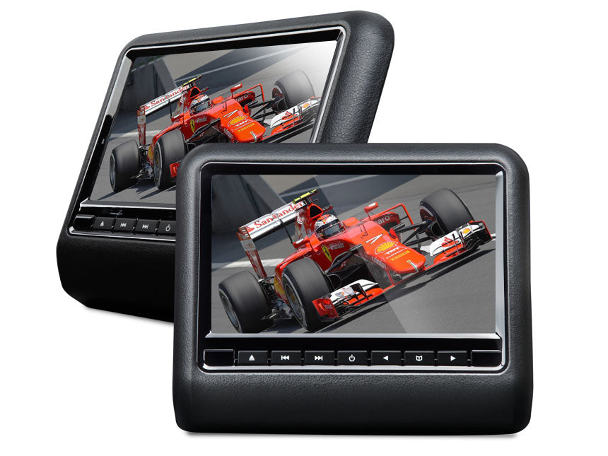 EONON 9" Digital Clip-On Screen Headrest Monitors Built-In DVD Player ...
