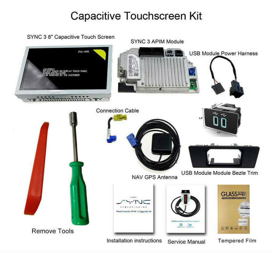 Factory SYNC 2 to SYNC 3 Upgrade Kit 3.4 Fit for Ford Sync3 APIM Modul ...