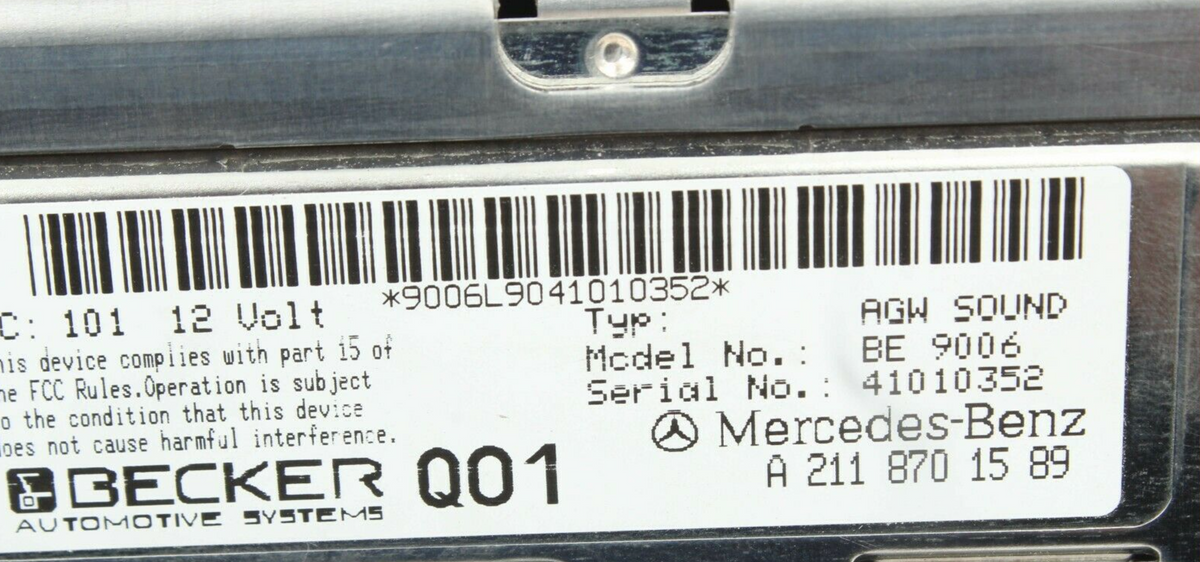 2003-2008 Mercedes CLS500 E320 E500 Amplifier Amp Becker Audio Sound A ...