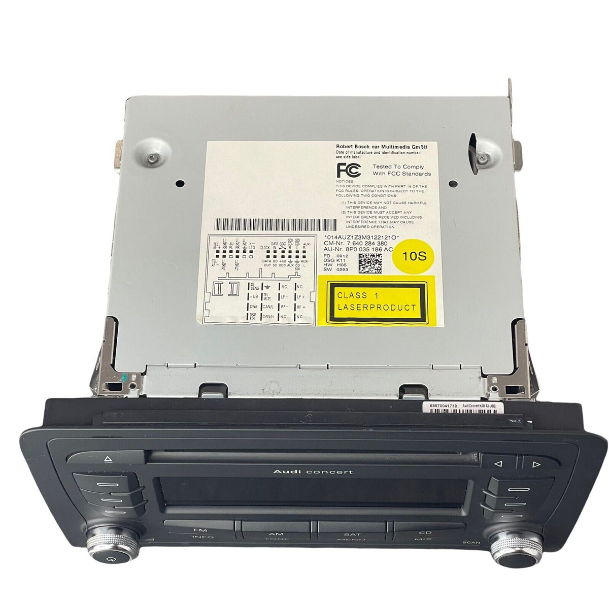 Audi A3 CONCERT 2012 Bosch Radio Stereo CD MP3 CD Changer Head Unit 8P ...