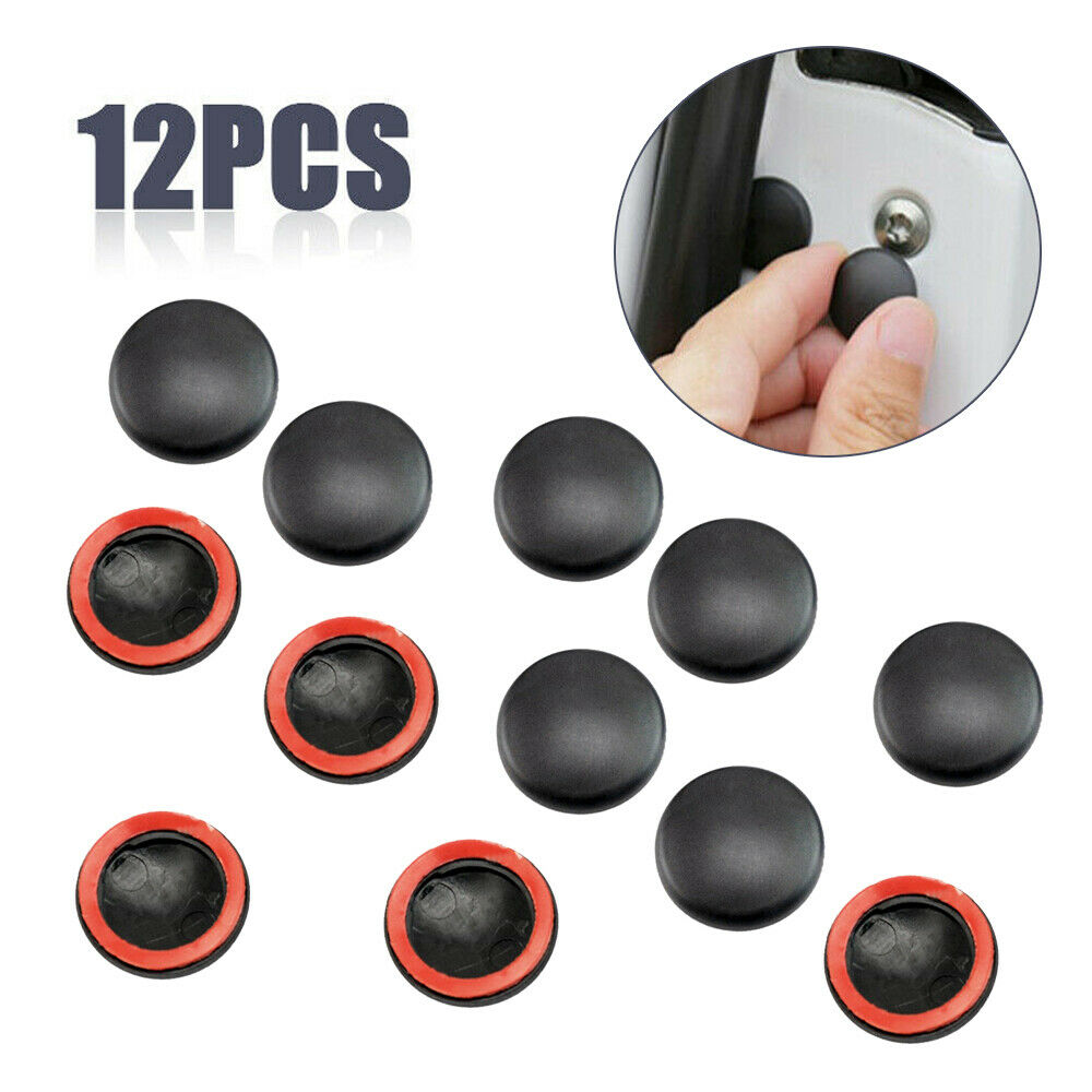 12x Car Interior Door Lock Screw Protector Cover Cap Trim Universal Ac ...