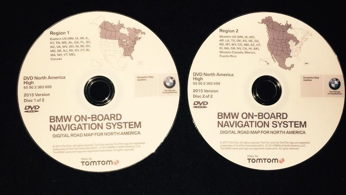 Rear Load Navigation DVD North America High Set (East / West) for BMW ...