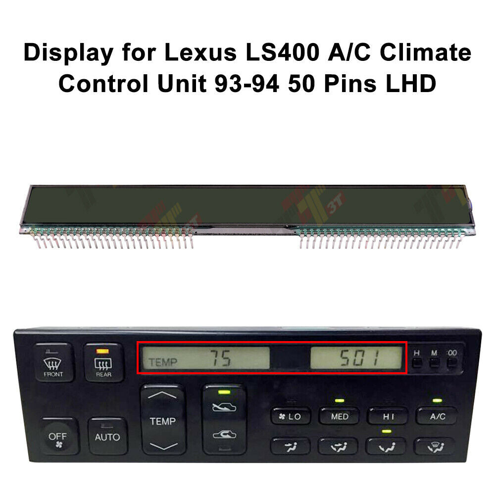 LCD Display for Lexus LS400 A/C Climate Control Unit 1993 1994 50 Pins ...