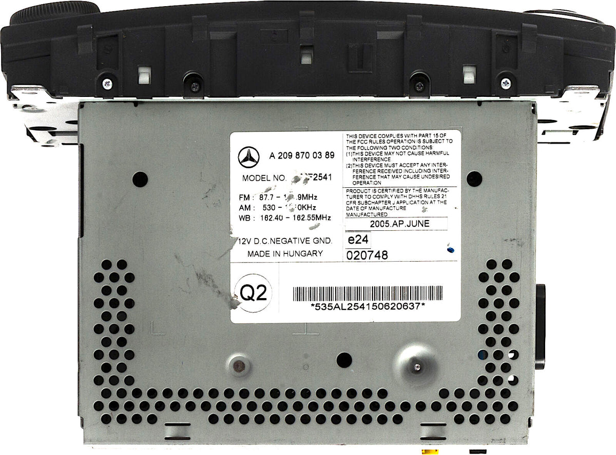 2007-2009 Mercedes-Benz W209 CLK350 CLK550 CLK63 AM FM Radio CD Player ...