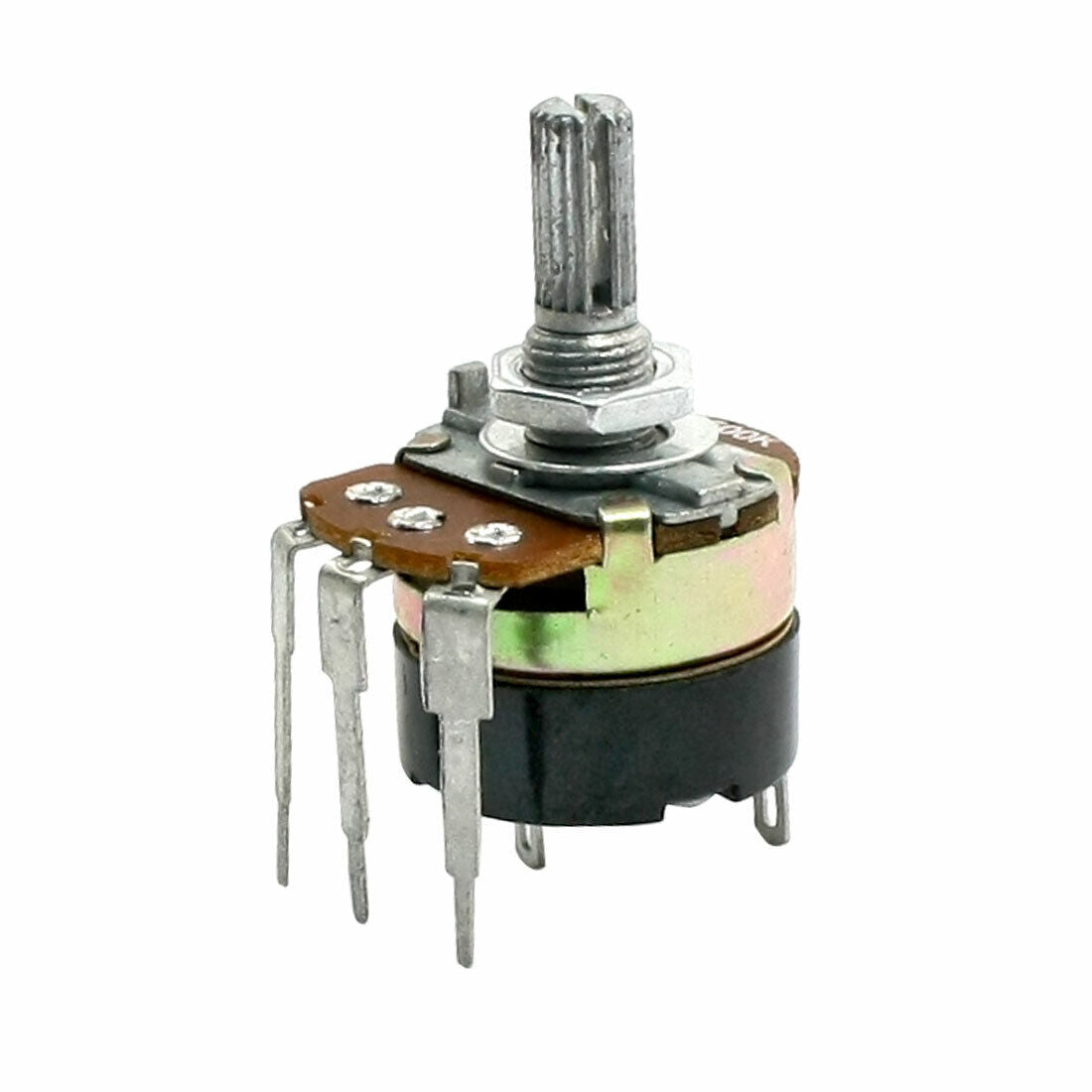 Type B 500K Ohm Single Turn Switch Carbon Variable Potentiometer ...