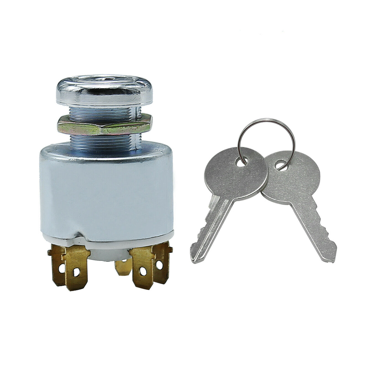 Universal Ignition Key Starter Switch W/ 2 Keys For Car Tractor Traile ...