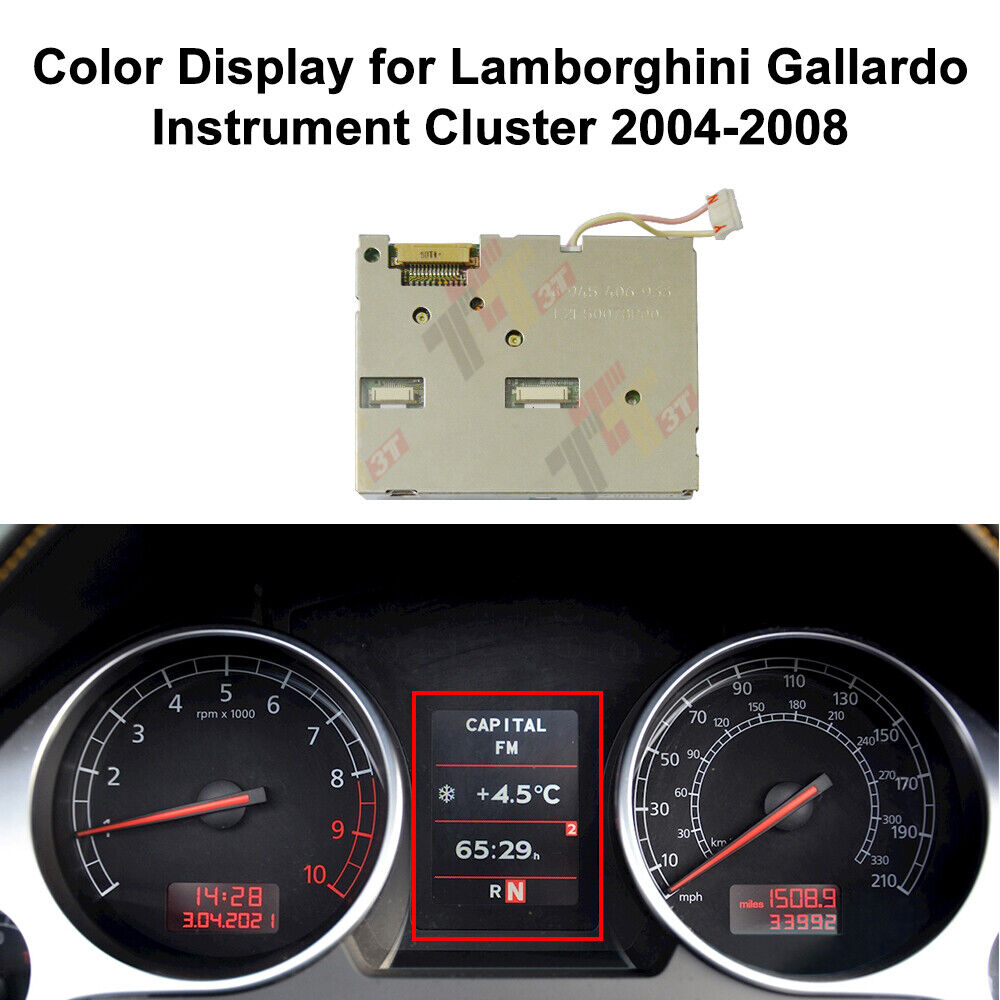 LCD Color Info Display for 2004 - 2008 Lamborghini Gallardo Instrument ...