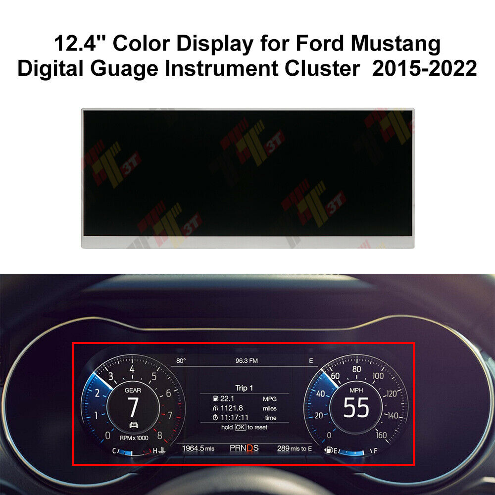 12.4" Color Display for Ford Mustang Digital Gauge Cluster Instrument ...