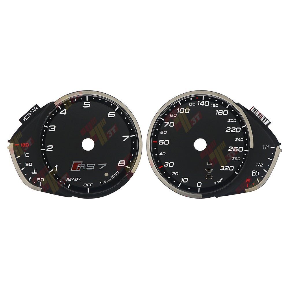 Metric Gauge Face for Audi A7 S7 RS7 C7 Instrument Cluster Black 320KM ...