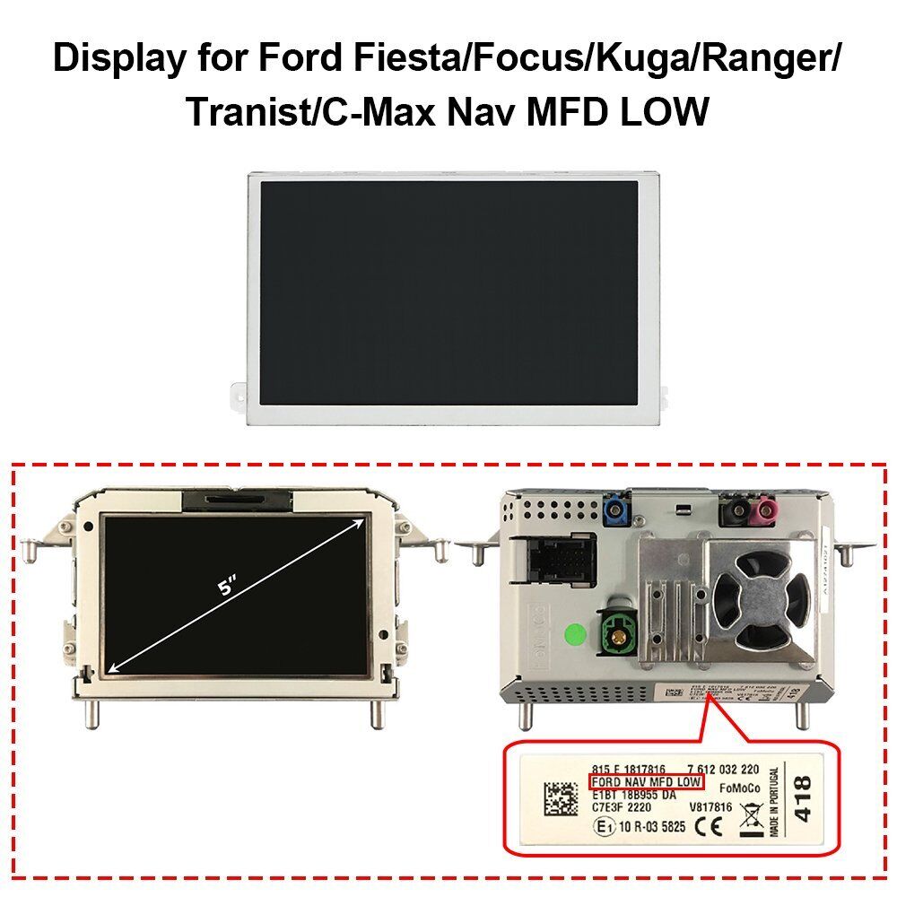 LCD Information Display for Ford Fiesta Focus Kuga Ranger Transit C-Ma ...
