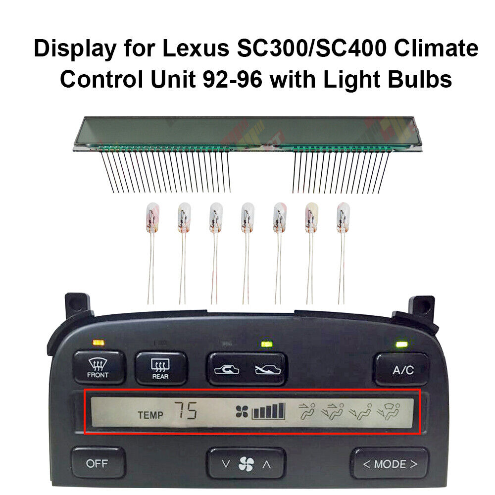 LCD Display for Lexus SC300 SC400 ACC Climate Control Unit 1992-1996 4 ...