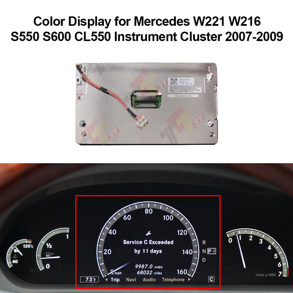 8" Display for Mercedes W221 W216 S450 S550 S600 CL550 CL600 Instrumen ...