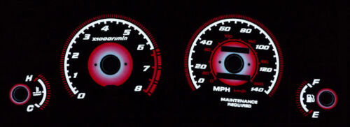 Type-R Style Gauge Face Overlay for 1997 1998 1999 Acura CL 2D Coupe J ...